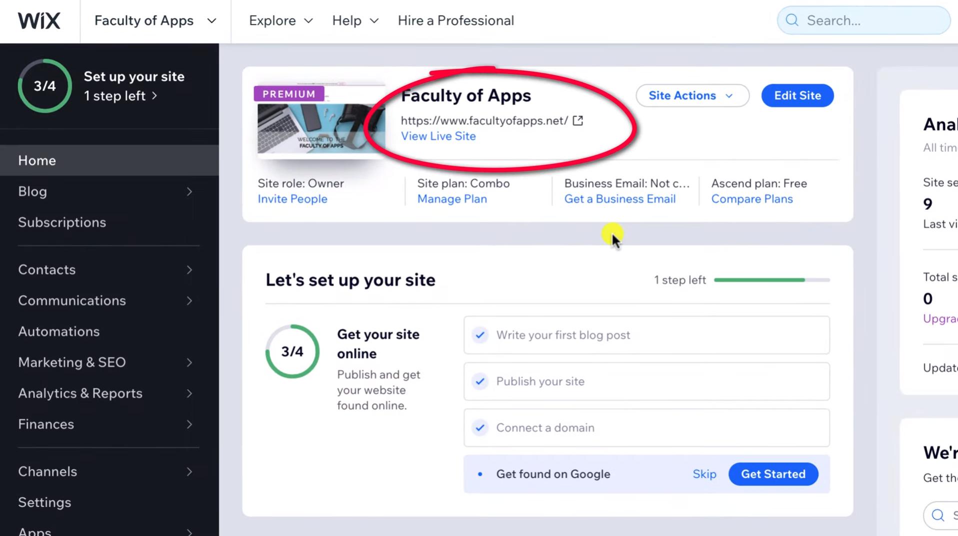 How to Upgrade your Wix Account
