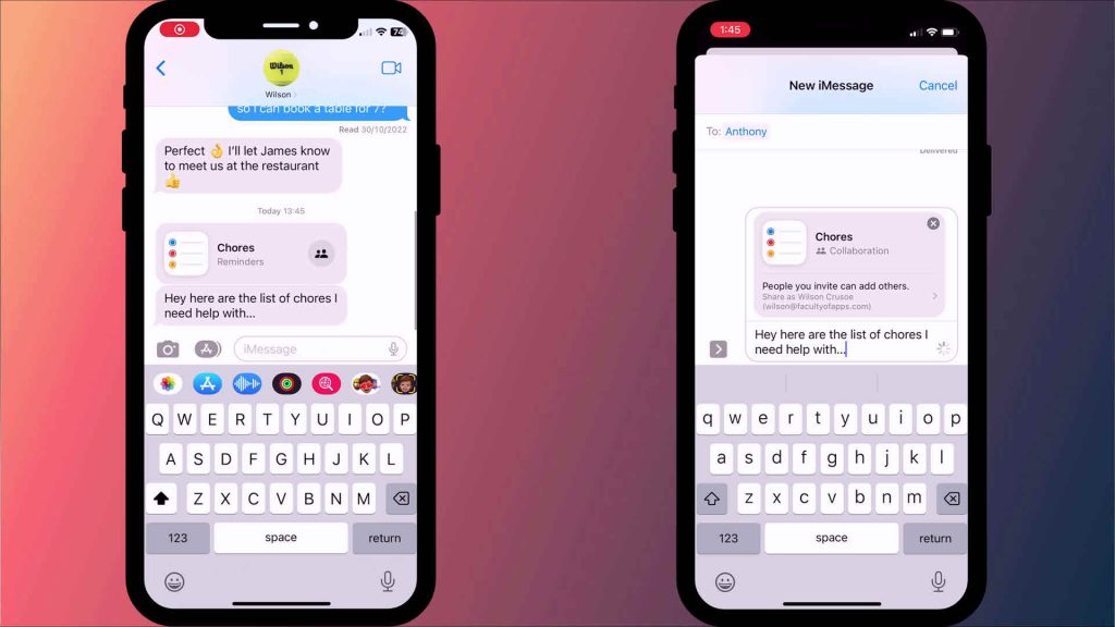 How to share a Reminder on iPhone, iPad and Mac